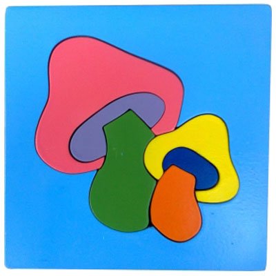 Puzzle Cat Bingkai Jamur - Kayu Seru