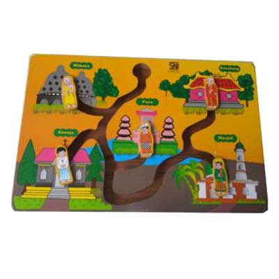 Maze Rumah Ibadah - Kayu Seru