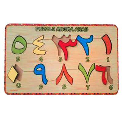 Mainan Kayu Edukatif Puzzle Angka Arab | Kayu Seru