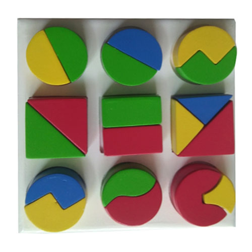 Mainan Kayu Puzzle Pecahan Bentuk | kayu Seru - Mainan Edukatif