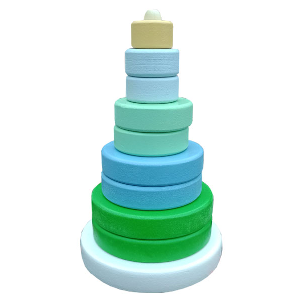 Menara Bulat Warna Pastel Mainan Edukatif Dari Kayu | Kayu Seru