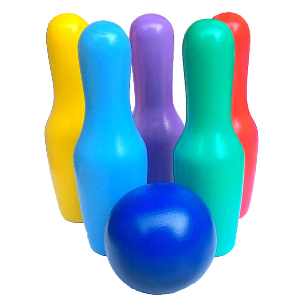 Bowling Set Mainan Anak Edukatif Dari Kayu - Kayu Seru