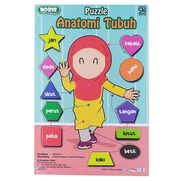 Puzzle Tubuh Anak Perempuan Mengenal Anggota Tubuh - Kayu Seru