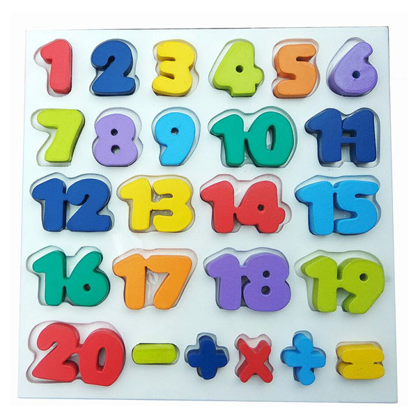 Puzzle Chunky Angka 0-20 Cara Asyik Belajar Angka - Kayu Seru