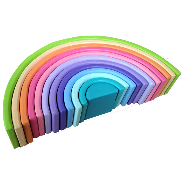 Rainbow Stack / Pelangi Kayu Susun 12 Warna Pastel