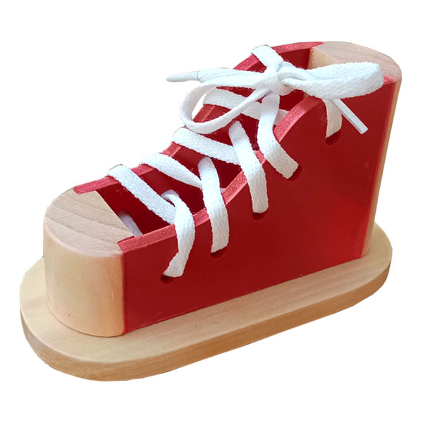 Ikat Tali Sepatu - Mainan Kayu Edukatif Mengikat Tali Sepatu - Kayu Seru