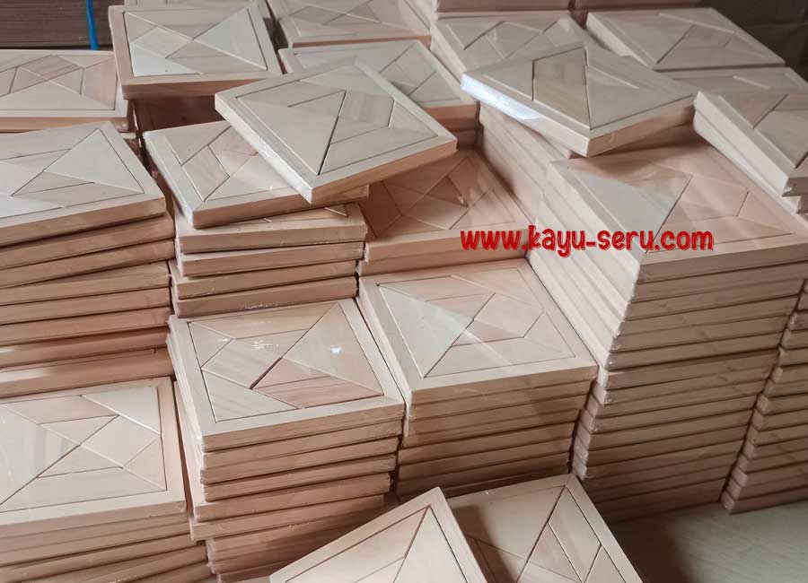 Tangram Kayu Pinus Natural Pesanan Custom Pelanggan Kami - Kayu Seru