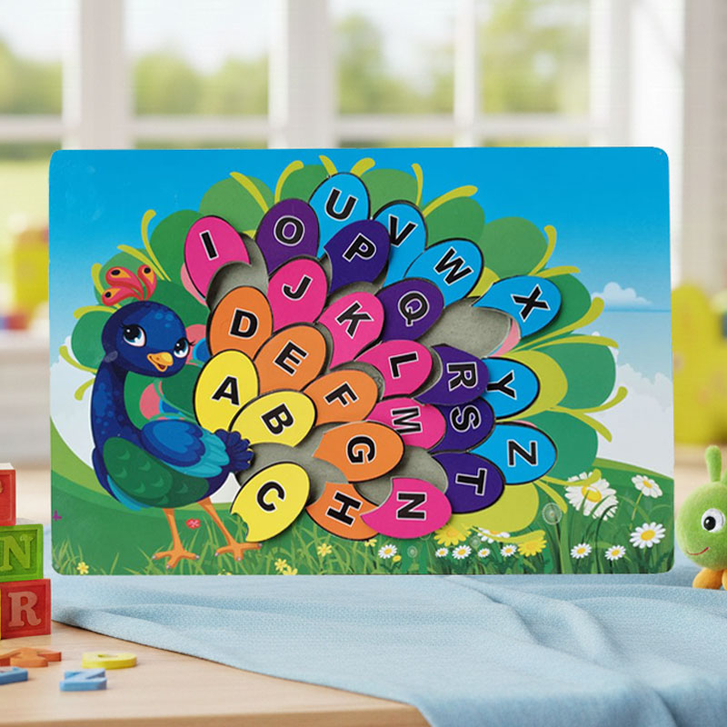 Puzzle Merak Alfabet Senangnya Bermain Sambil Belajar Huruf - Kayu Seru