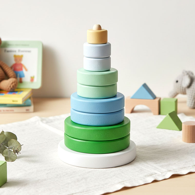 Menara Bulat Warna Pastel Mainan Edukatif Dari Kayu | Kayu Seru